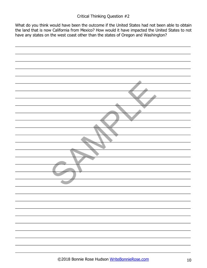 Exploring the United States Timelines, Critical Thinking, and Map Work ...