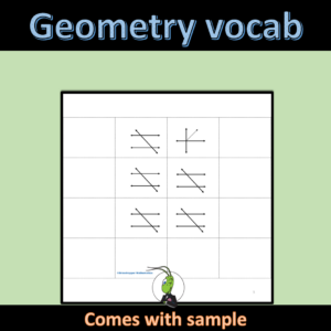 Angle Relationships Vocabulary Graphic Organizer with Bonus vocab ...
