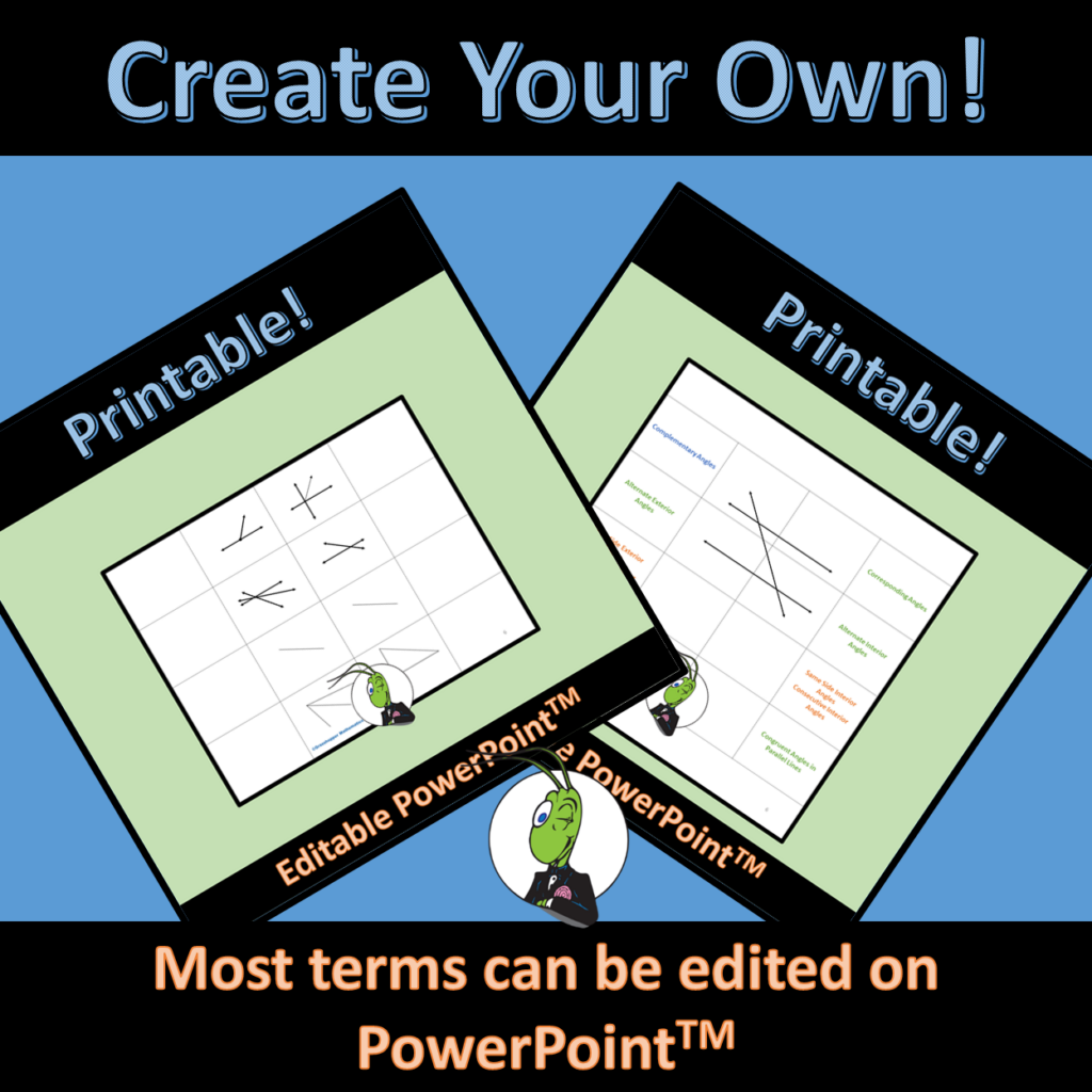 Angle Relationships Geometry Vocabulary Graphic Organizers | Made By ...