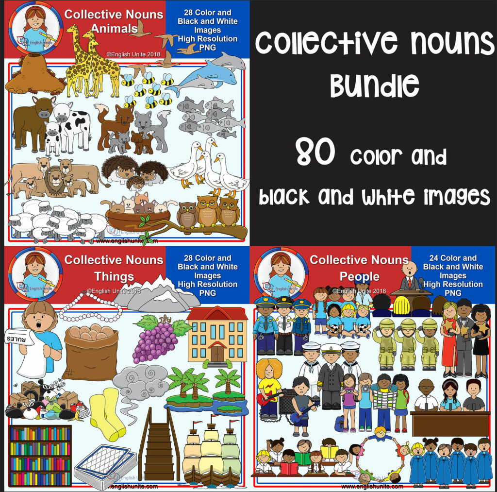 Clip Art - Collective Nouns Bundle | Made By Teachers