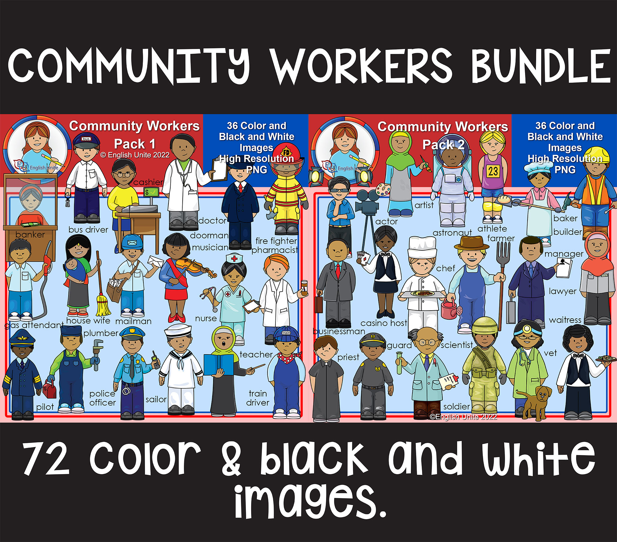 Clip Art - Community Workers Bundle | Made By Teachers