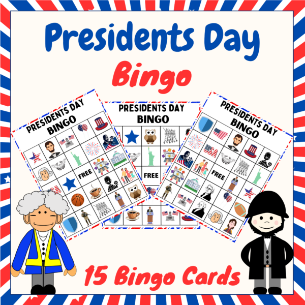 Patriotic Bingo Cards and Memory Game - Printable - Up to 30 players ...