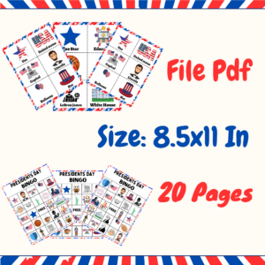 Patriotic Bingo Cards and Memory Game - Printable - Up to 30 players ...
