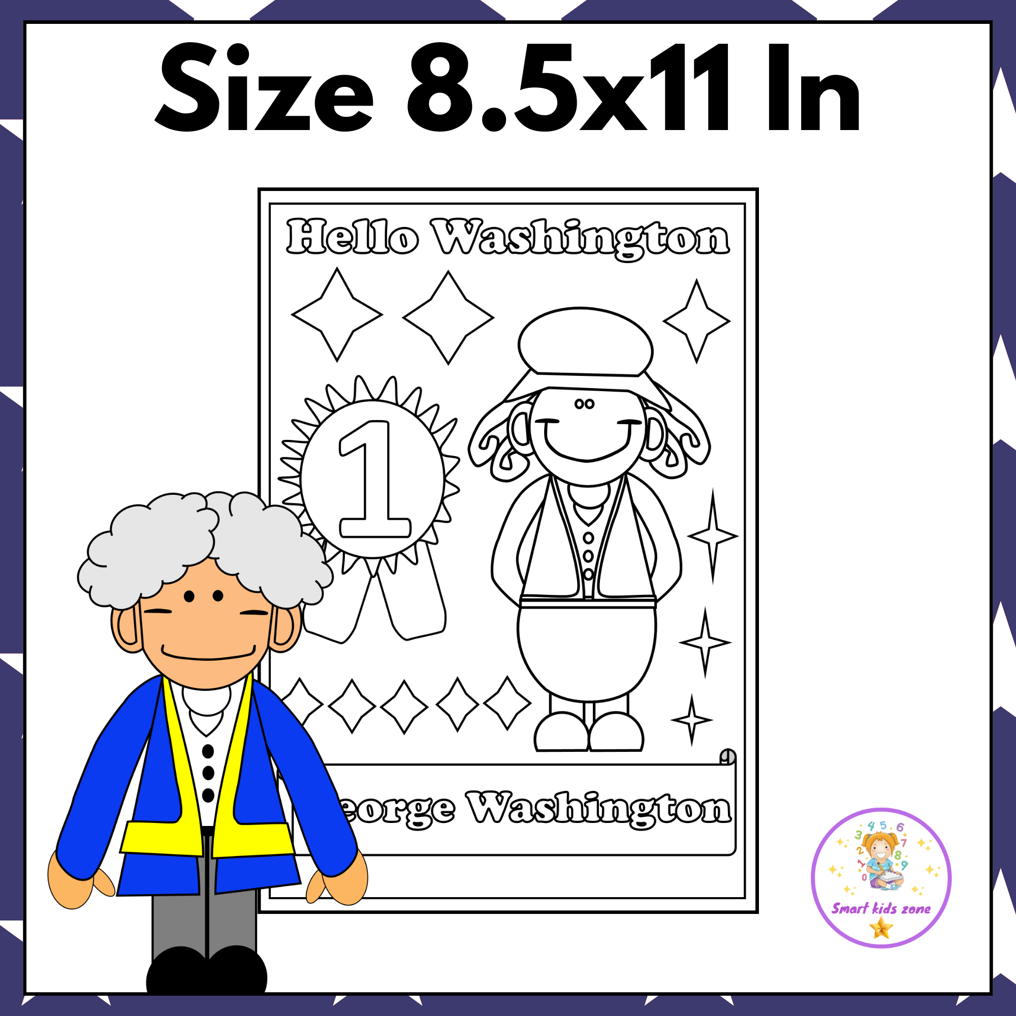 Presidents Day Coloring | Early Presidents Abraham Lincoln & George ...