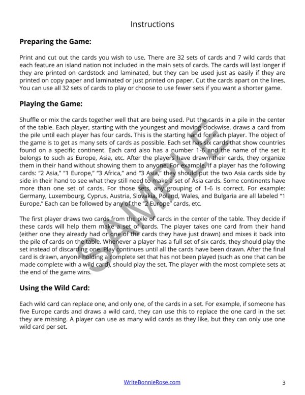 Countries of the World Geography Card Game | Made By Teachers