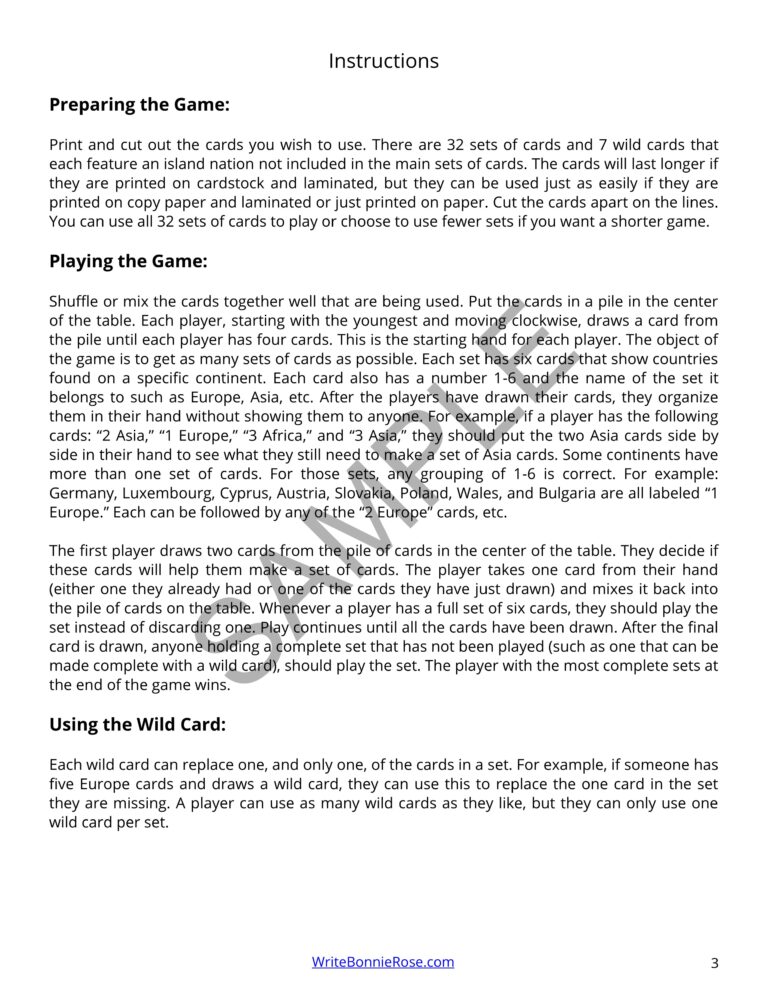 Countries of the World Geography Card Game | Made By Teachers