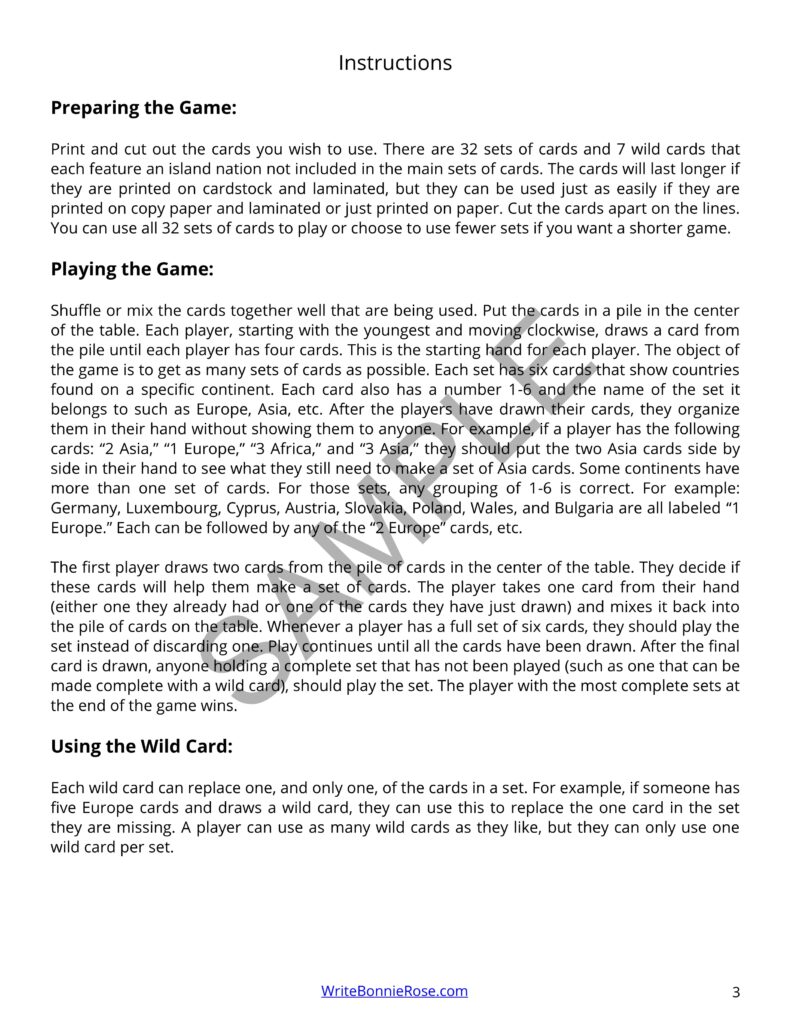 Countries of the World Geography Card Game | Made By Teachers