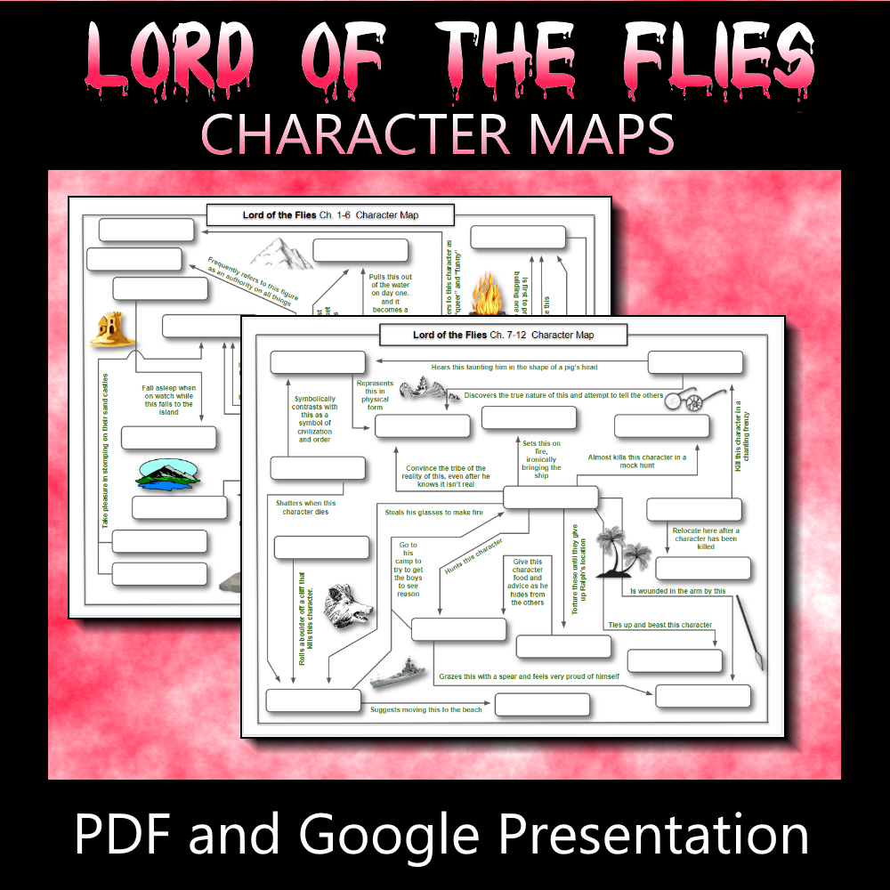 TWO Character Maps on LORD OF THE FLIES (entire novel) - PDF & Slides ...