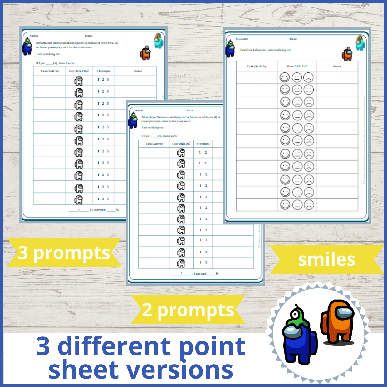 Point Sheet for Behavior- Among Us | Made By Teachers