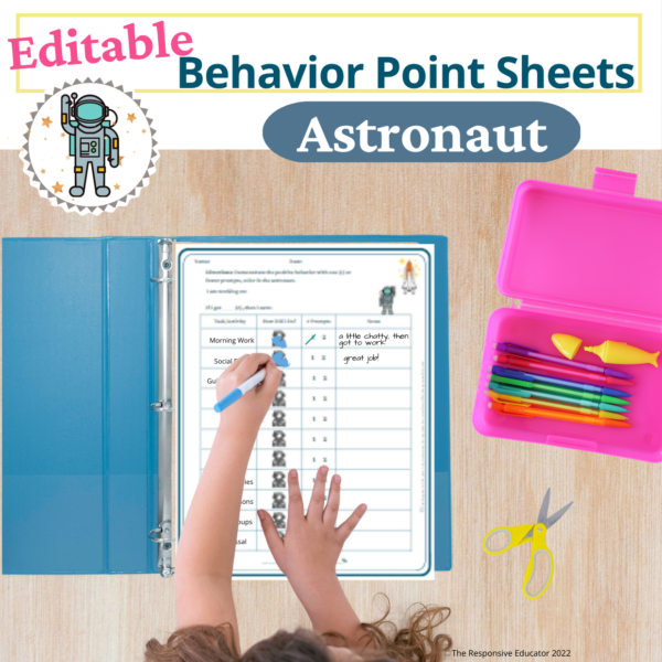 Point Sheet for Behavior- Astronaut | Made By Teachers