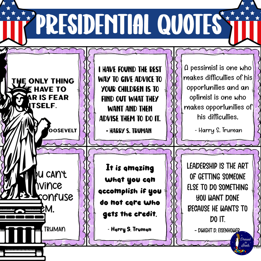 Presidential Quotes Pack | Made By Teachers