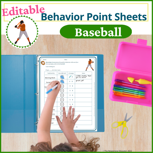 Point Sheet for Behavior- Baseball | Made By Teachers