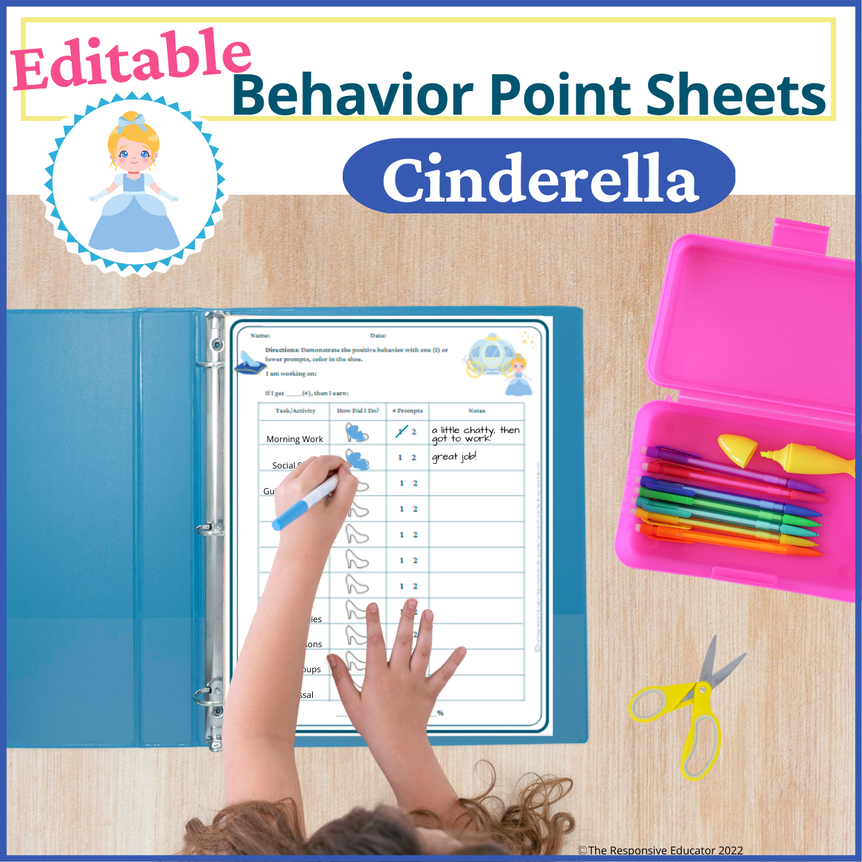 Point Sheet for Behavior- Cinderella | Made By Teachers