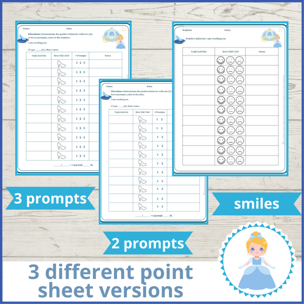 Point Sheet for Behavior- Cinderella | Made By Teachers