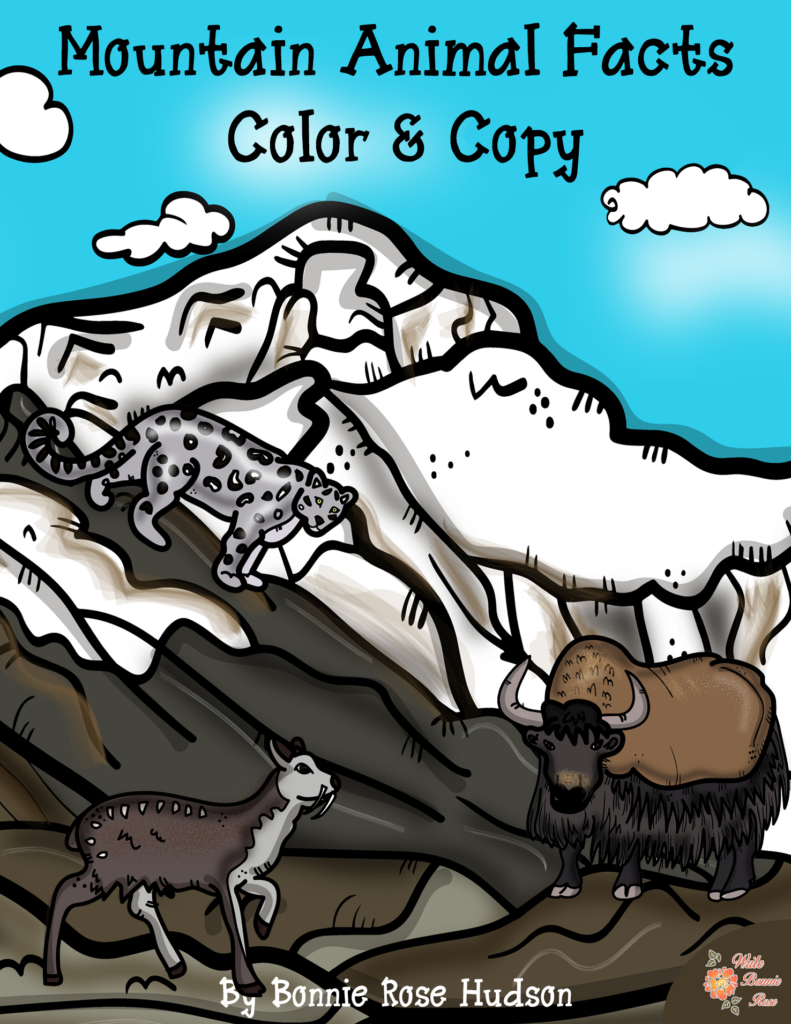 Mountain Animals Facts Color & Copy | Made By Teachers