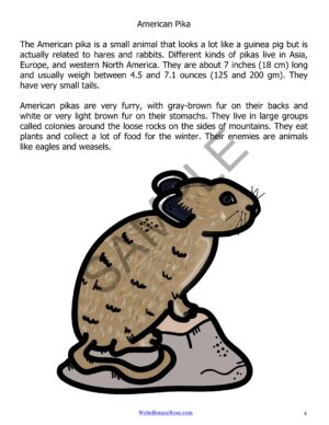 Mountain Animals Facts Color & Copy | Made By Teachers