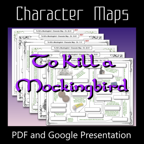 TO KILL A MOCKINGBIRD - 3 Character Maps (Quiz, Worksheet, Review, Test ...
