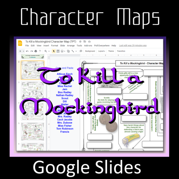 TO KILL A MOCKINGBIRD - 3 Character Maps (Quiz, Worksheet, Review, Test ...