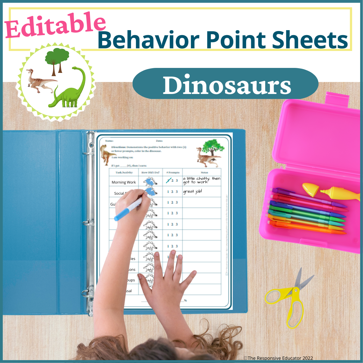 Point Sheet for Behavior- Dinosaurs | Made By Teachers