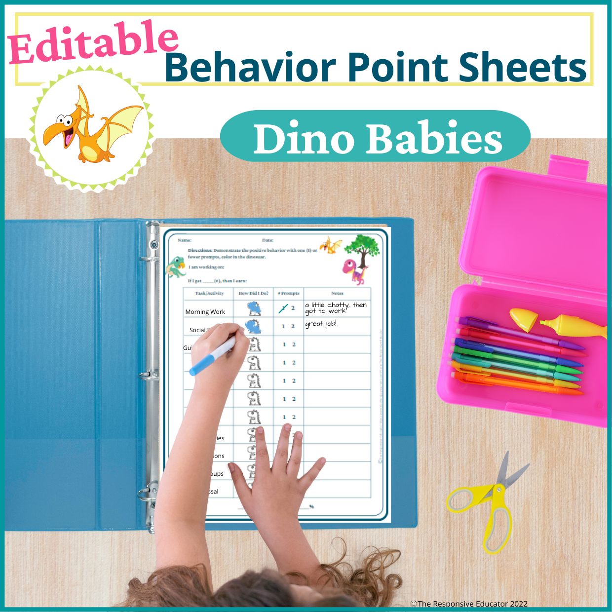Point Sheet for Behavior- Dino Babies | Made By Teachers