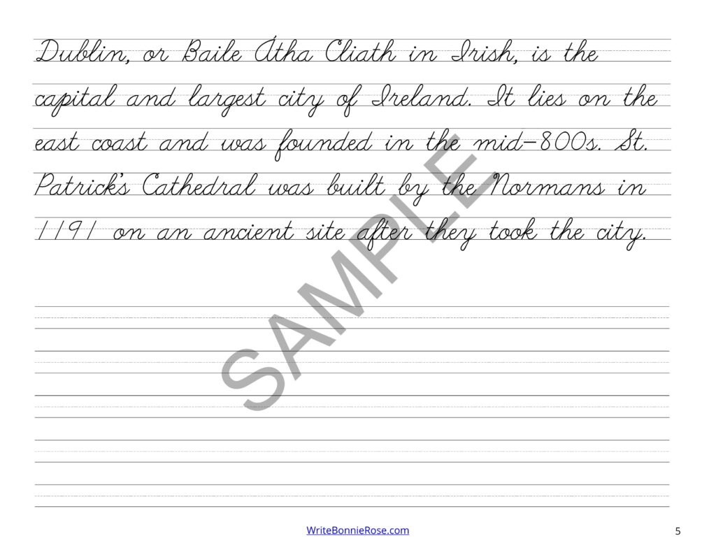 My Book About Ireland with Cursive Copywork | Made By Teachers