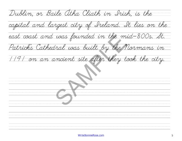 My Book About Ireland with Cursive Copywork | Made By Teachers