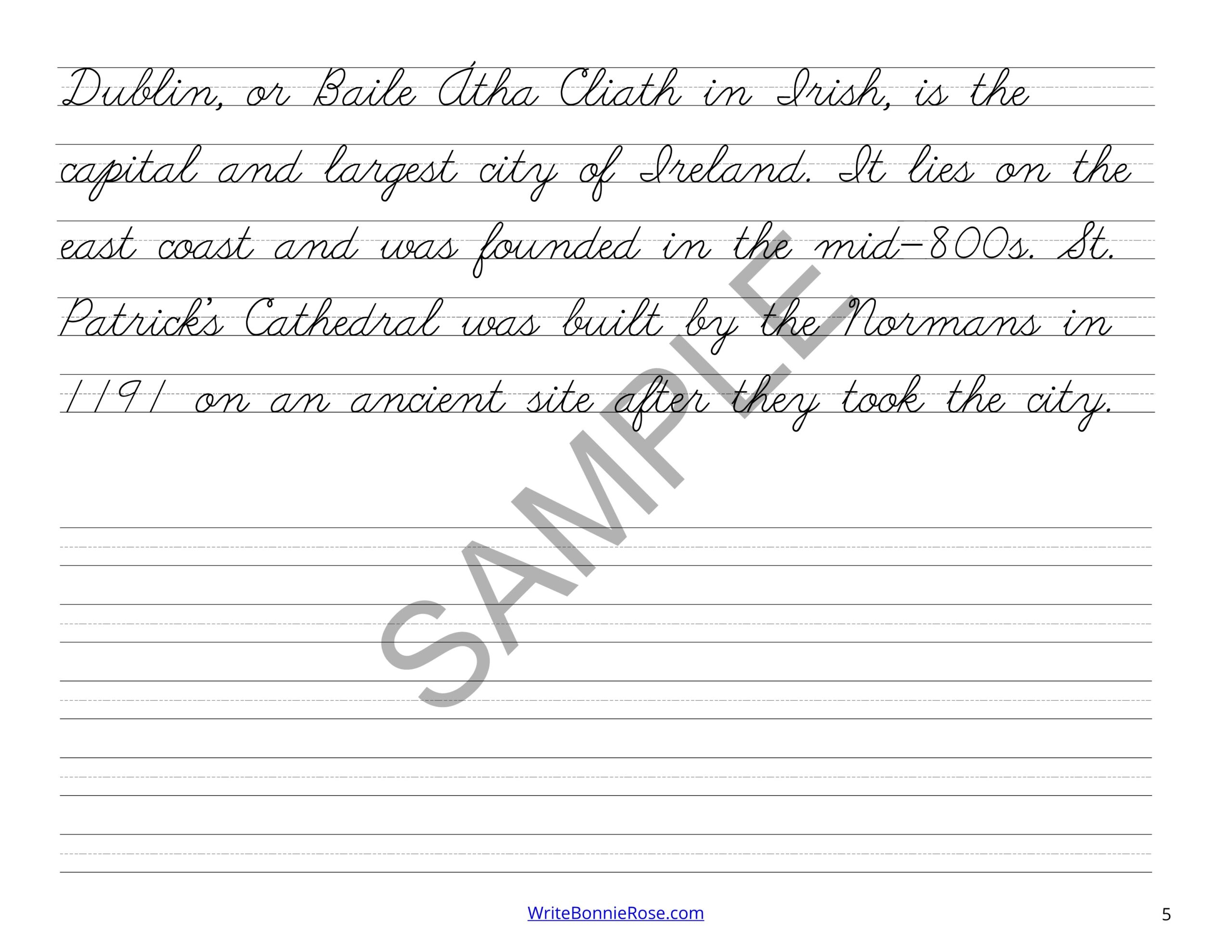 My Book About Ireland with Cursive Copywork | Made By Teachers