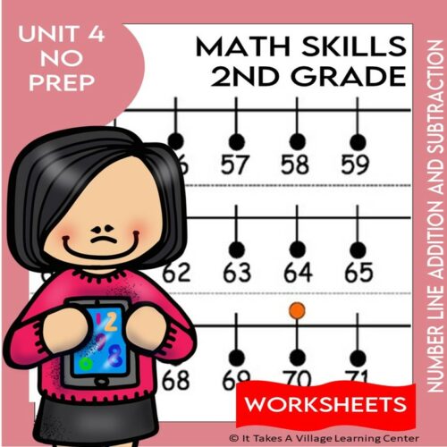 2nd Grade Number Line Addition and Subtraction Worksheets | Made By ...