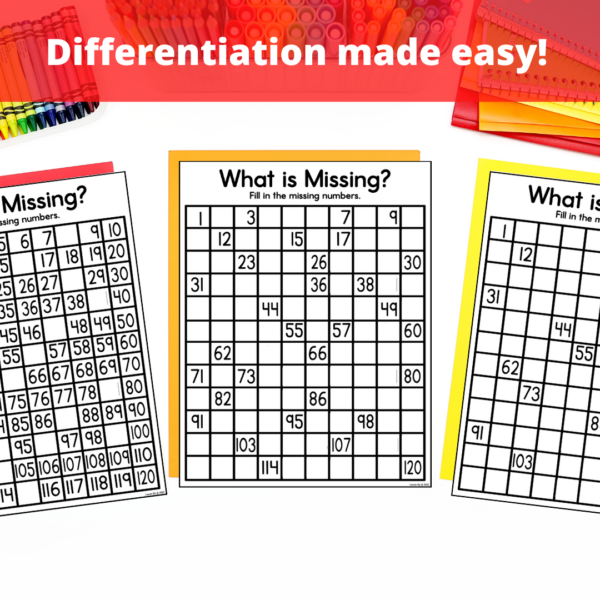 120 Chart Activities for Math Centers - Skip Counting and Ordering ...