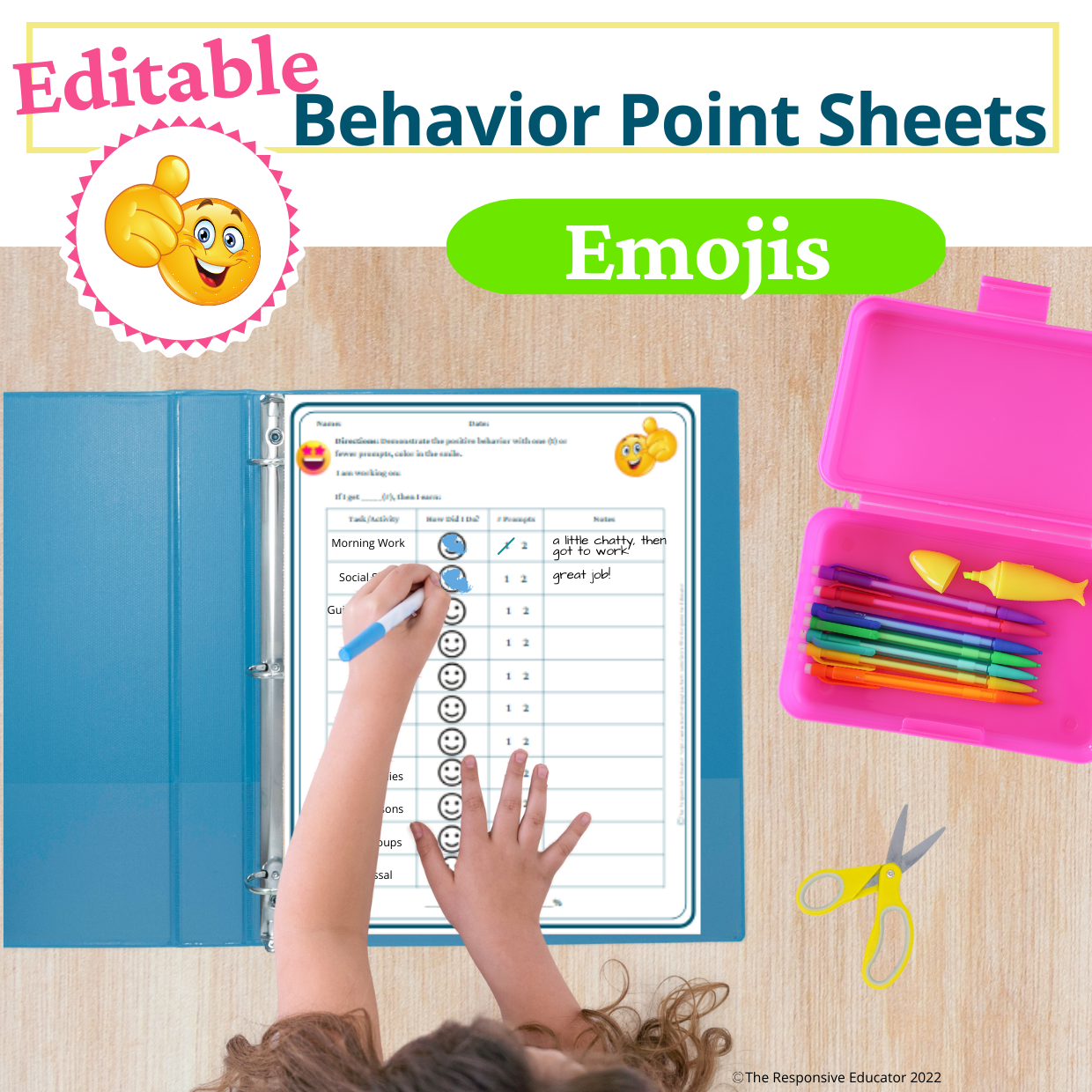 Point Sheet for Behavior- Emojis | Made By Teachers