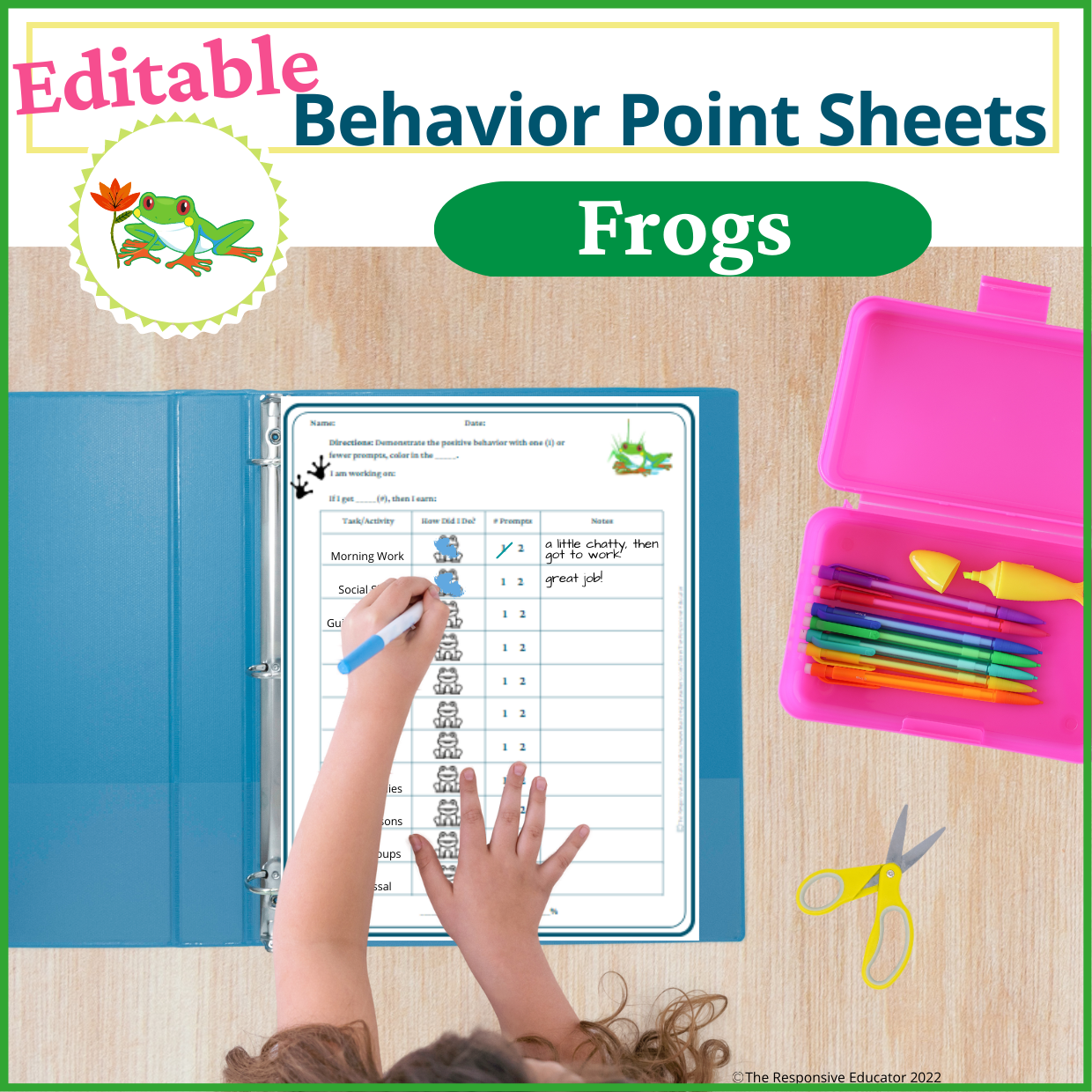 Point Sheet for Behavior- Frogs | Made By Teachers