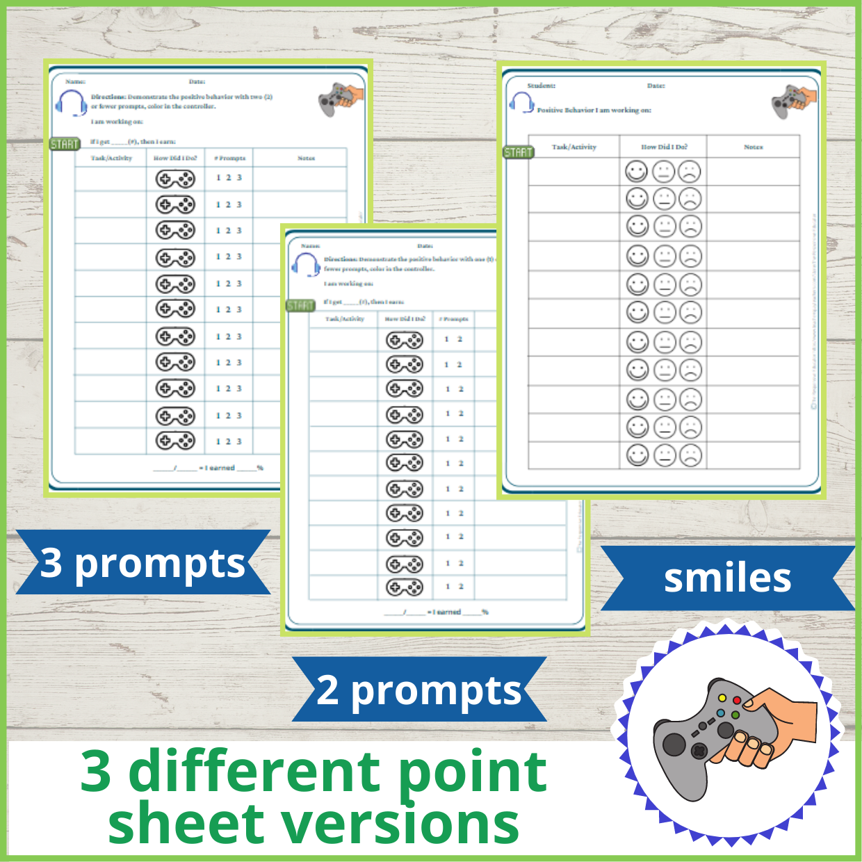 Point Sheet for Behavior- Gamer | Made By Teachers