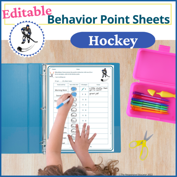 Point Sheet for Behavior- Hockey | Made By Teachers