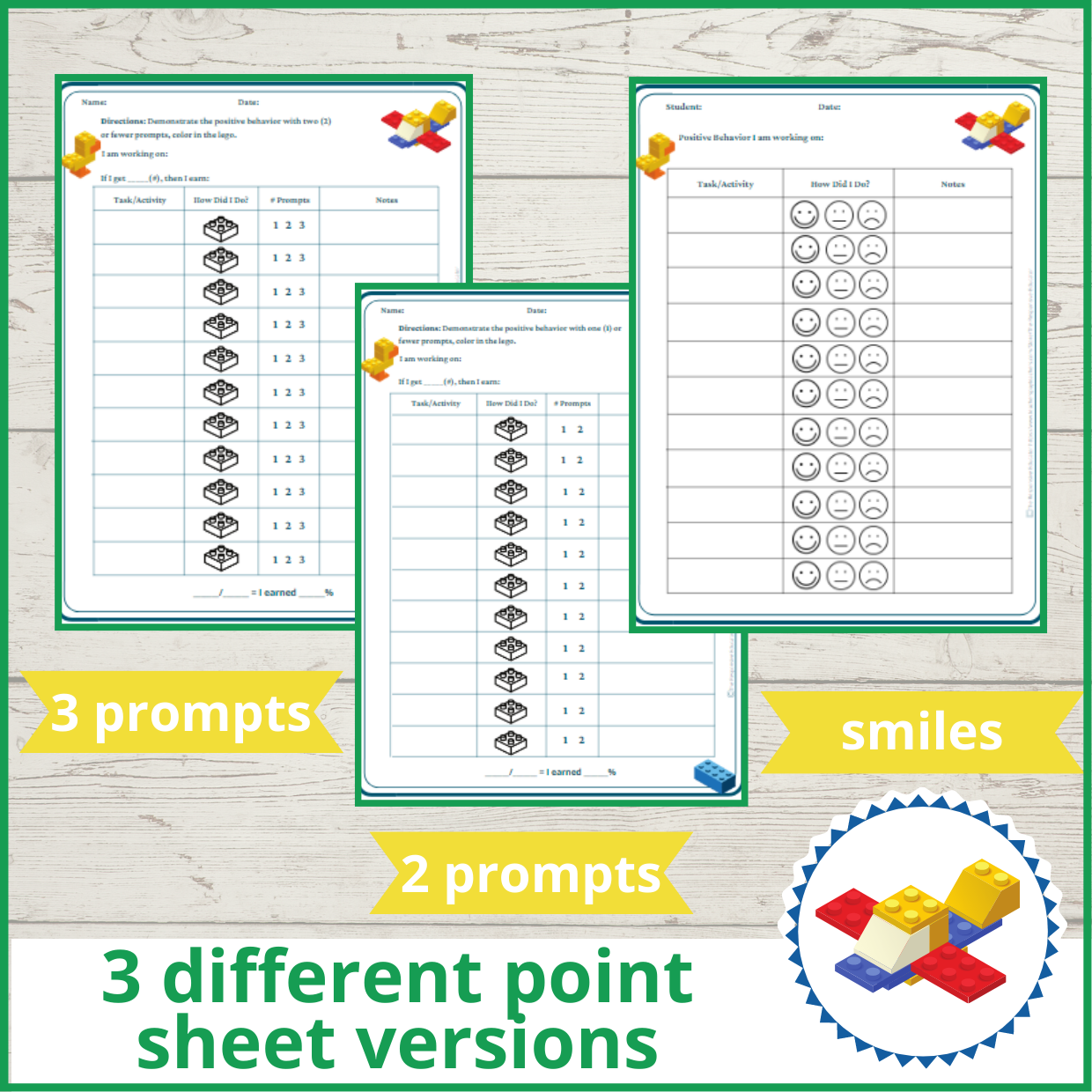 Point Sheet for Behavior- Lego | Made By Teachers