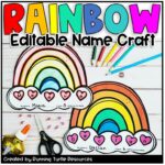 St Patricks Day Name Craft, Editable Rainbow Craft | Made By Teachers