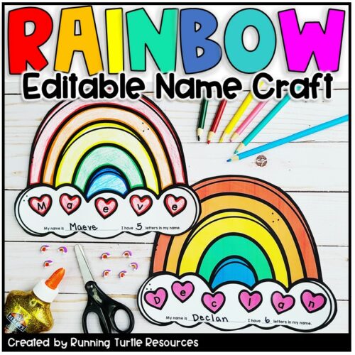 St Patricks Day Name Craft, Editable Rainbow Craft | Made By Teachers