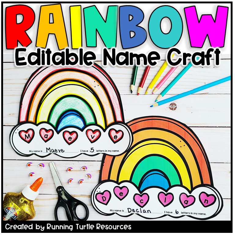 St Patricks Day Name Craft, Editable Rainbow Craft | Made By Teachers
