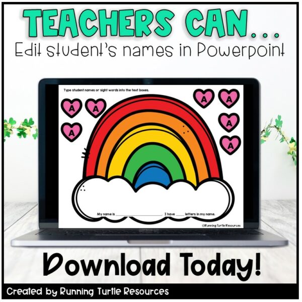 St Patricks Day Name Craft, Editable Rainbow Craft | Made By Teachers