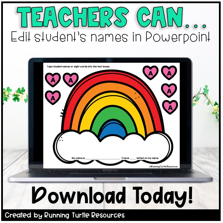 St Patricks Day Name Craft, Editable Rainbow Craft | Made By Teachers