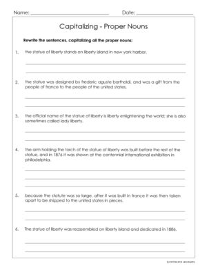 Capitalization of Proper Nouns - 3 practice worksheets - Grades 2-3 ...