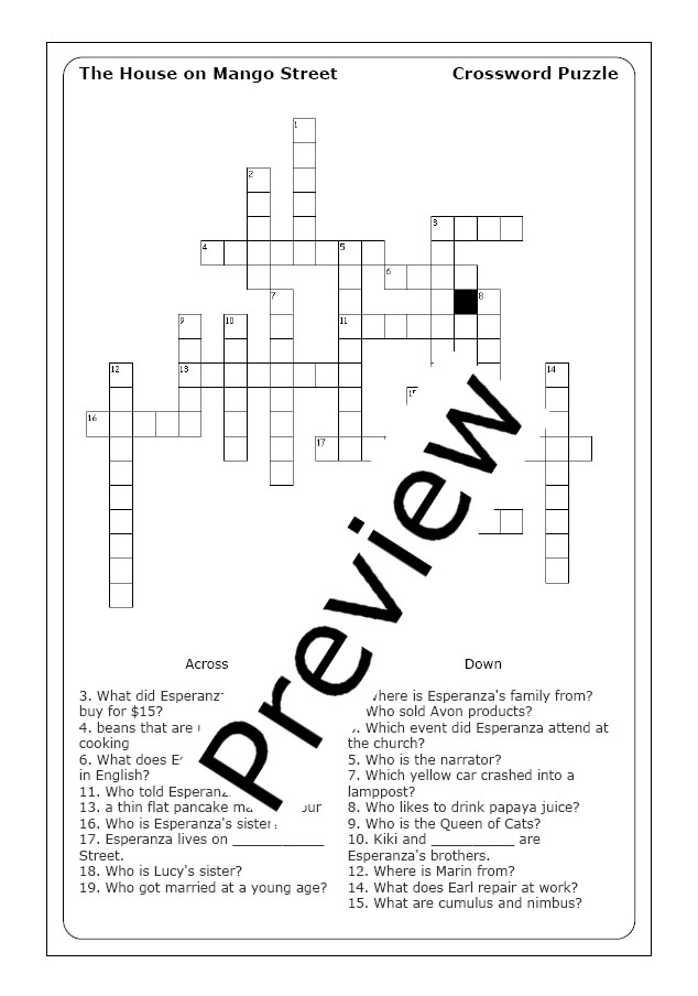 Sandra Cisneros "The House on Mango Street" worksheets | Made By Teachers