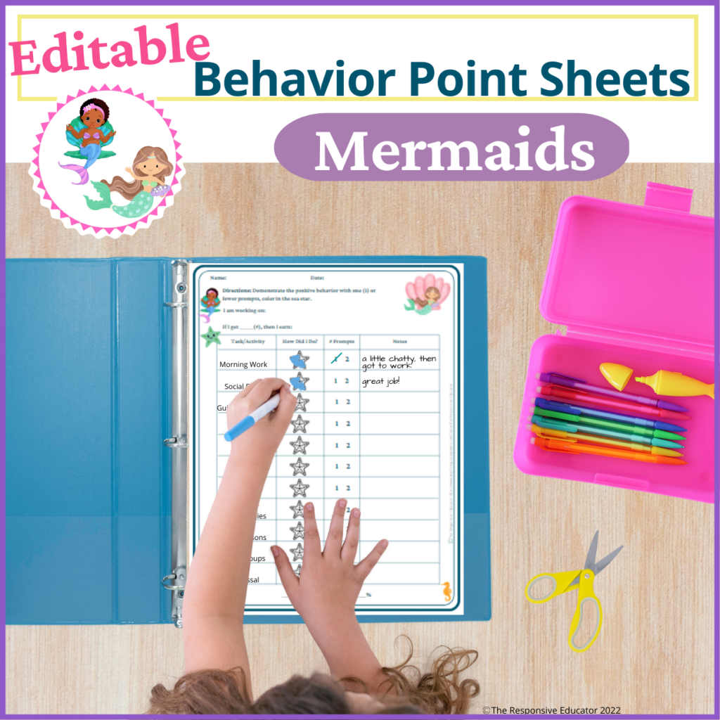 Point Sheet for Behavior- Mermaids | Made By Teachers