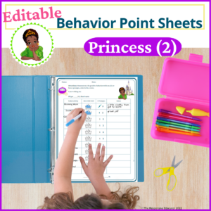 Point Sheet for Behavior- Princess (2) | Made By Teachers