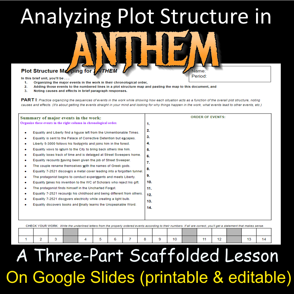 ANTHEM - Mapping & Analyzing Plot Structure (three-part lesson ...