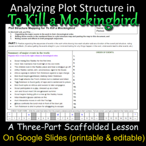 TO KILL A MOCKINGBIRD -- Mapping & Analyzing Plot Structure (three-part lesson) | Made By Teachers