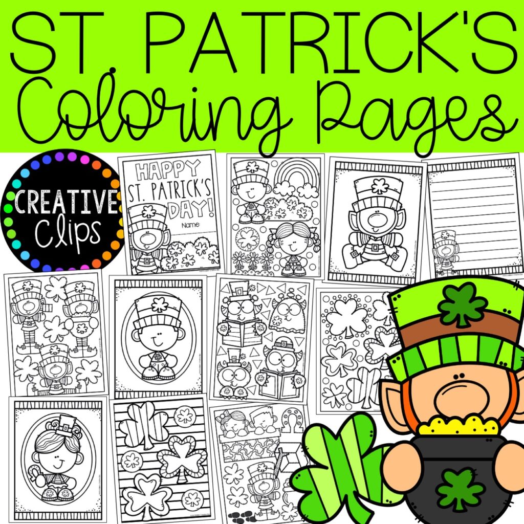 St. Patrick's Day Coloring Pages (and writing papers) | Made By Teachers