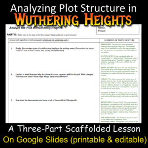 WUTHERING HEIGHTS -- Mapping & Analyzing Plot Structure (three-part lesson) | Made By Teachers