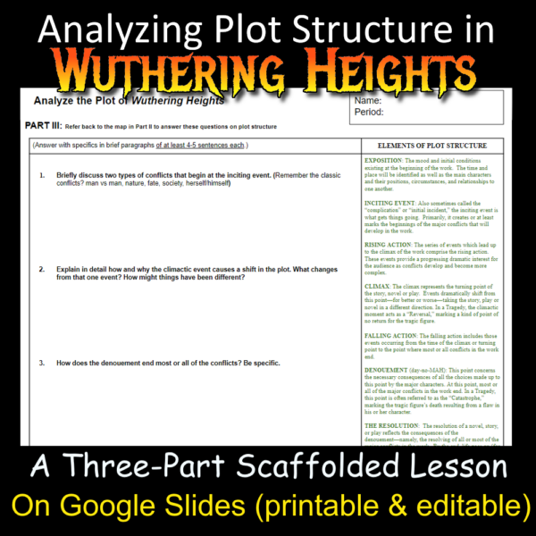 WUTHERING HEIGHTS -- Mapping & Analyzing Plot Structure (three-part ...