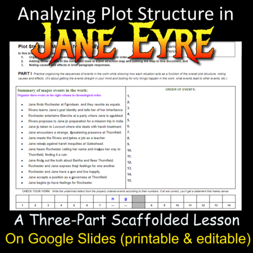 JANE EYRE: Mapping & Analyzing Plot Structure (three-part lesson) NO ...