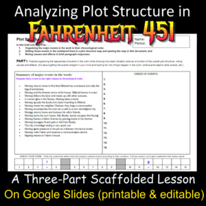 FAHRENHEIT 451: Mapping & Analyzing Plot Structure (three-part lesson ...